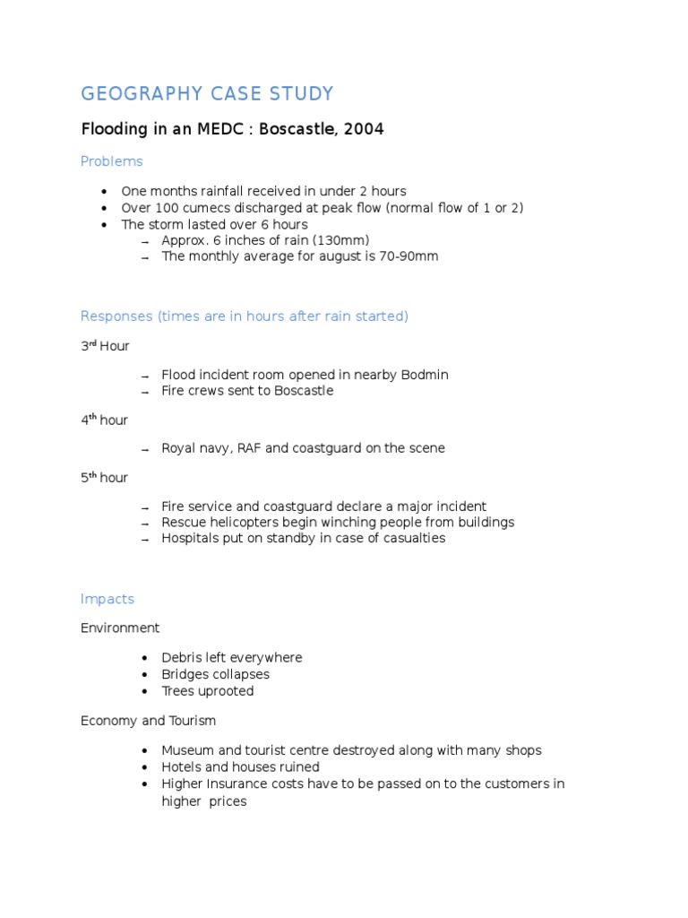 Geography Case Study | PDF