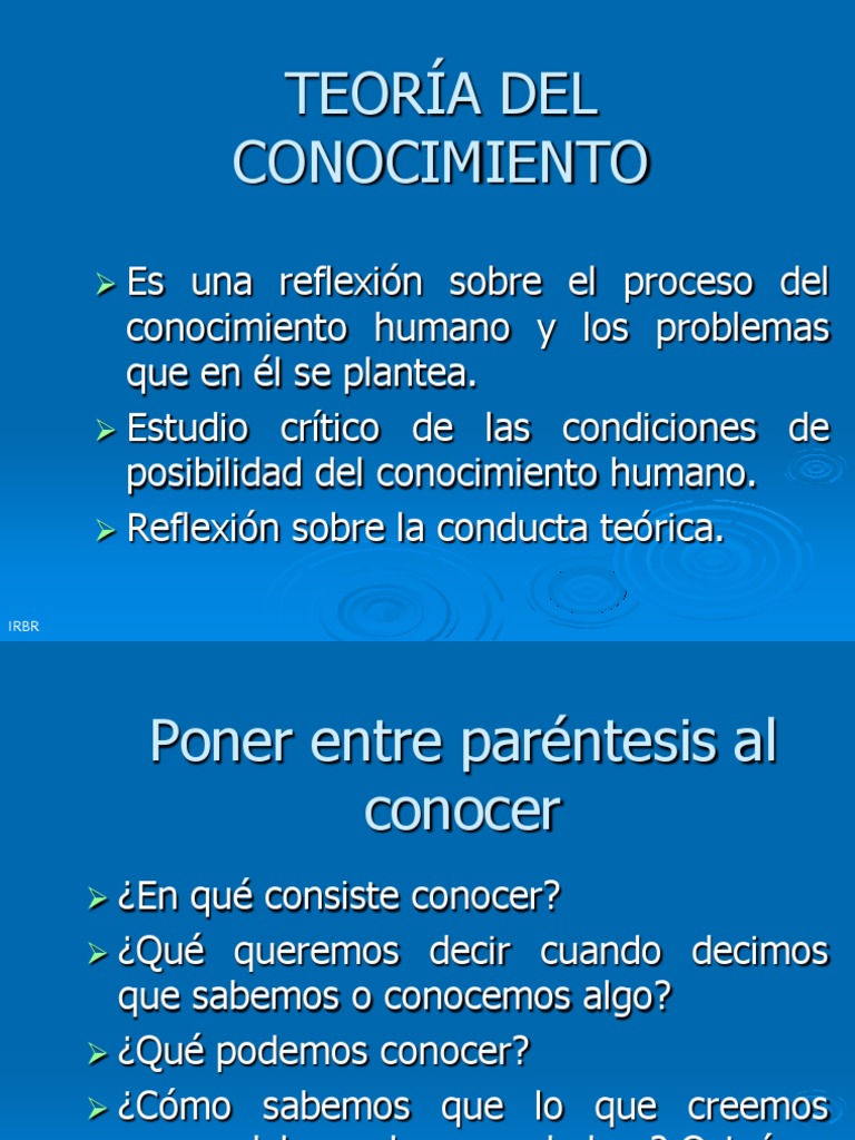 Teoría Del Conocimiento | PDF | Realismo filosófico | Empirismo