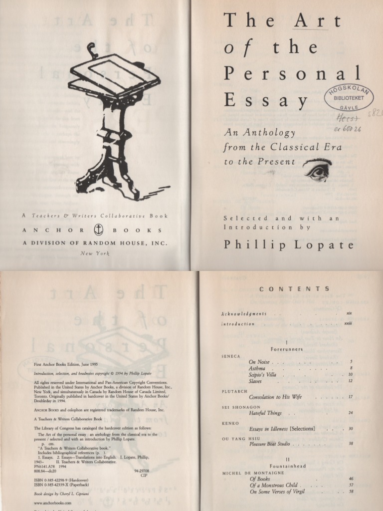 Introduction - The Art of The Personal Essay | PDF | Foreign Language ...