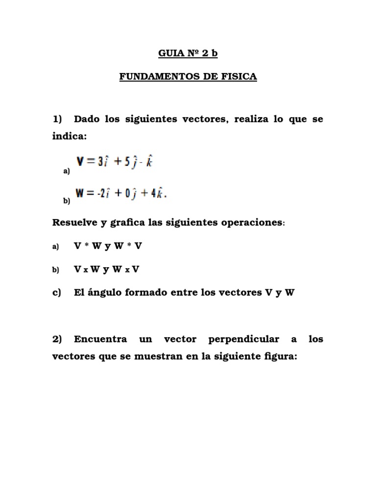 GUIA #2b Vectores | PDF