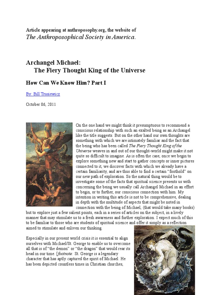 Archangel Michael Part I | PDF | Religious Belief And Doctrine ...