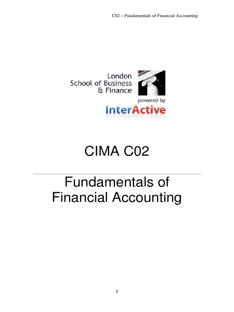 Cima c02 - Notes | PDF | Bookkeeping | Debits And Credits