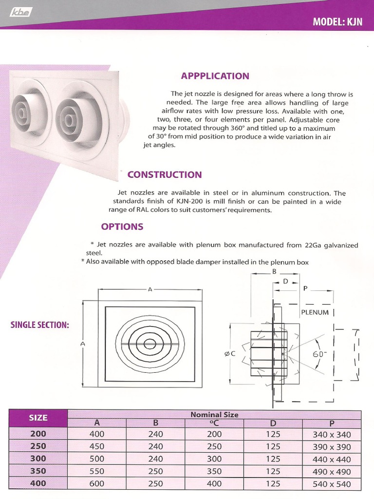 Jet Diffuser-Elements (Kbe) | PDF