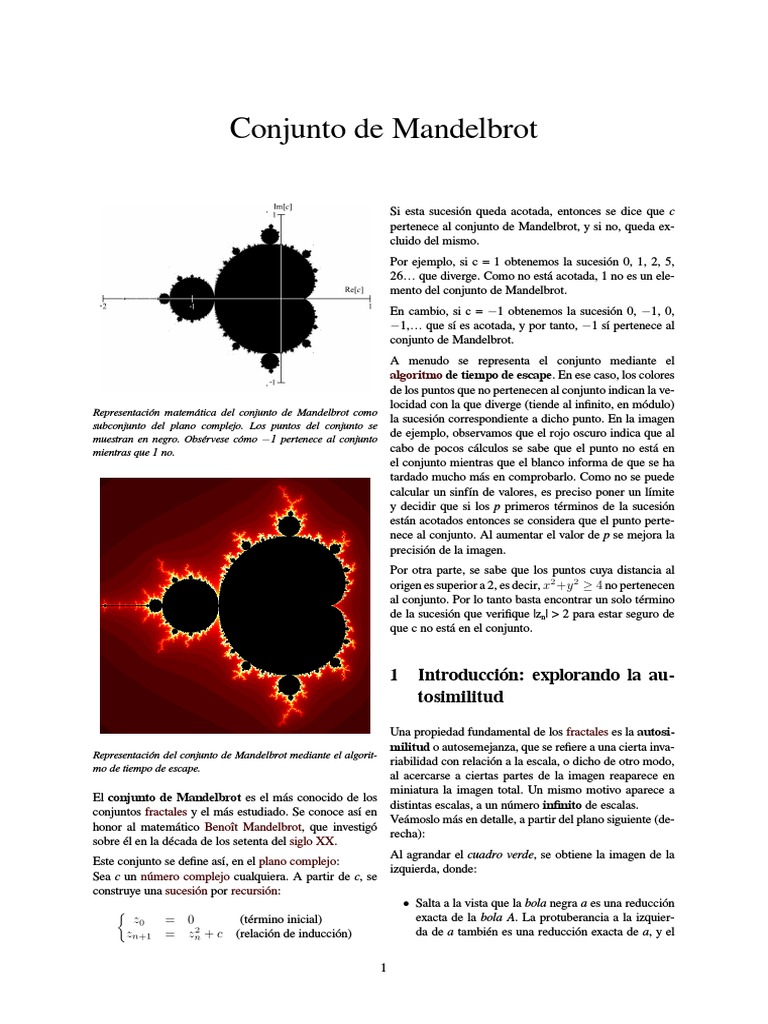 Conjunto de Mandelbrot | Geometría | Enseñanza de matemática