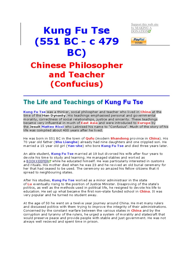 Kung Fu Tse | PDF | Confucius | Confucianism