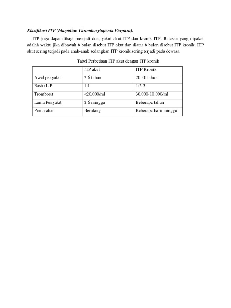 Klasifikasi Itp | PDF
