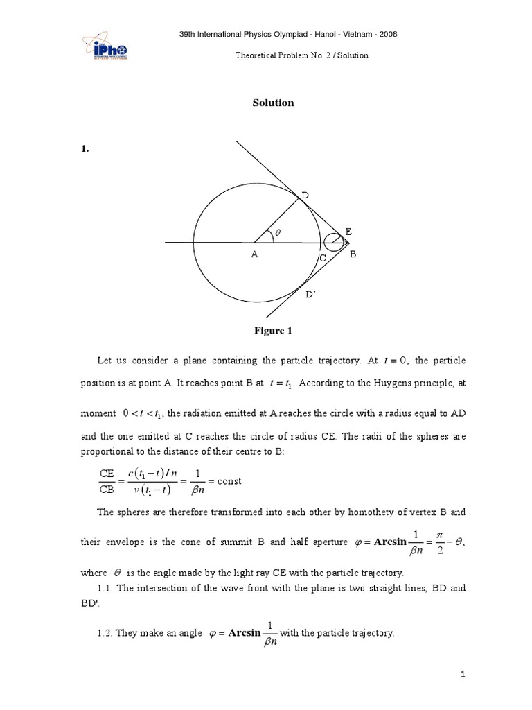 Solution: Theoretical Problem No. 2 / Solution | PDF | Radiation | Electronvolt