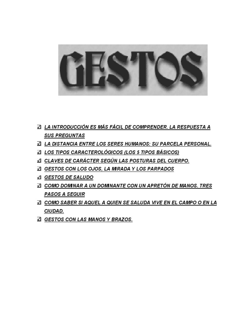 Gestos PDF | PDF