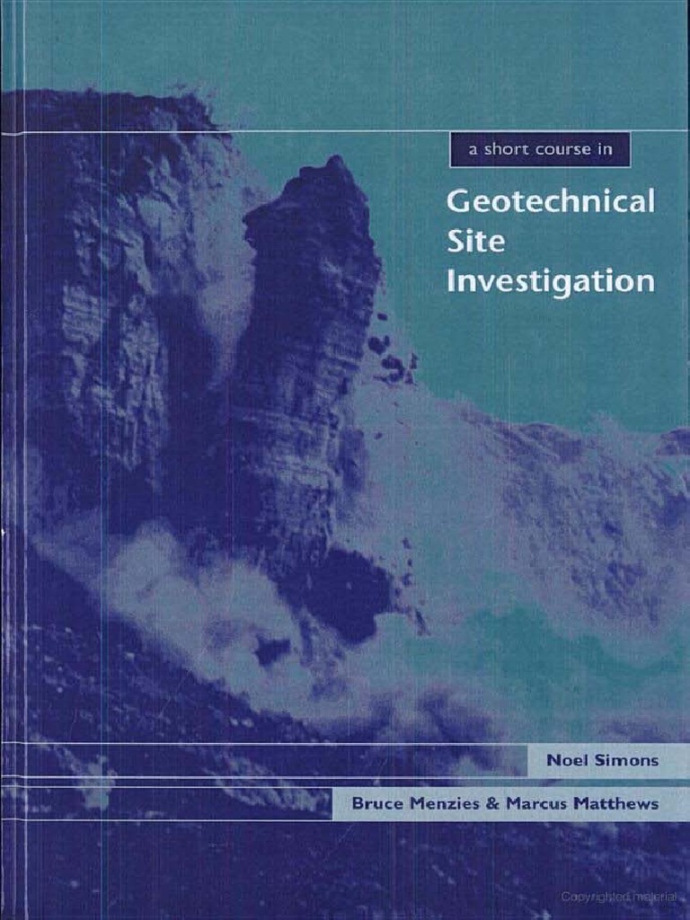 A Short Course in Geotechnical Site Investigation PDF | PDF ...