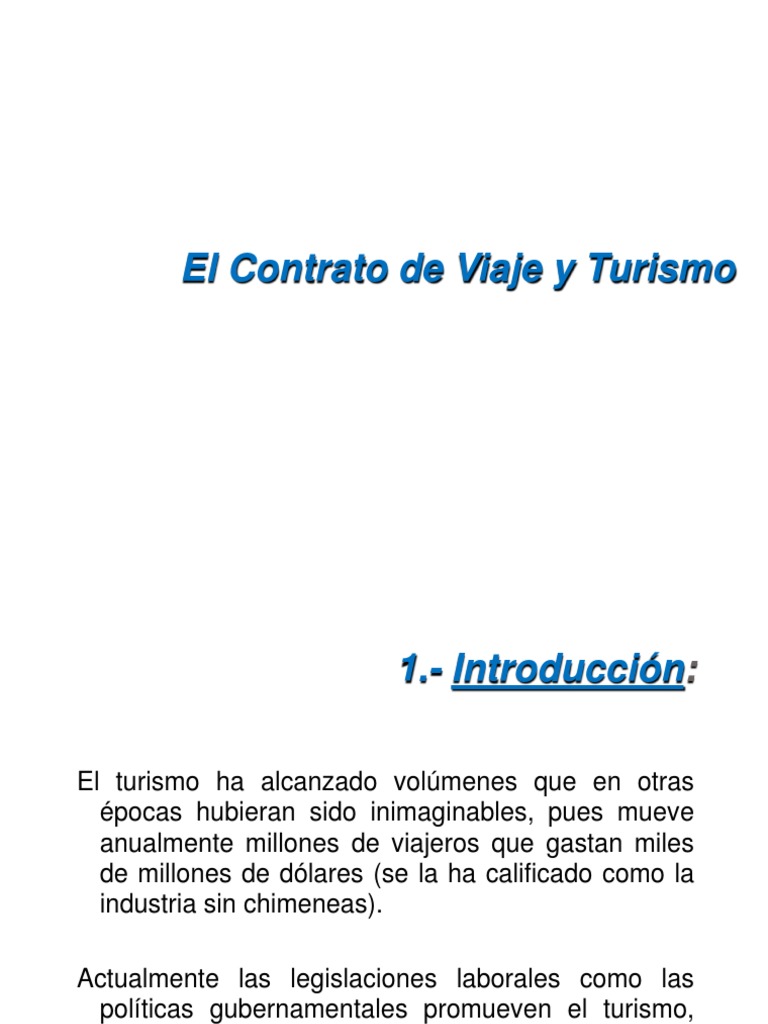 Contrato de Viaje y Turismo | PDF | Turismo | Transporte