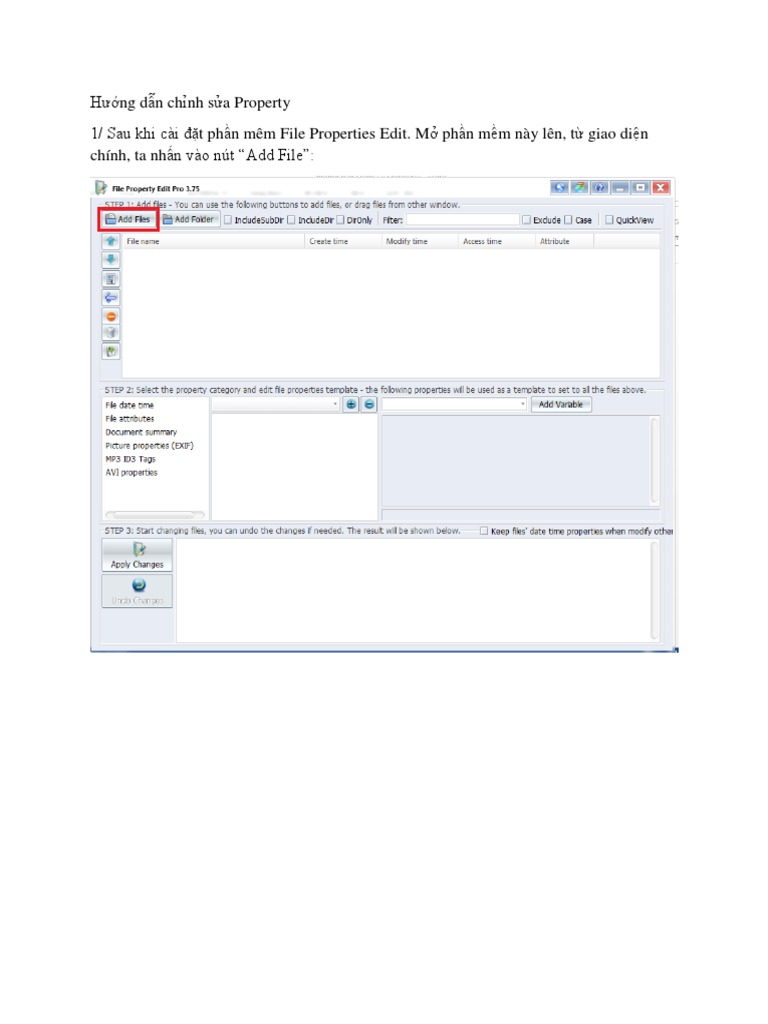 Huong Dan Chinh Sua Property | PDF