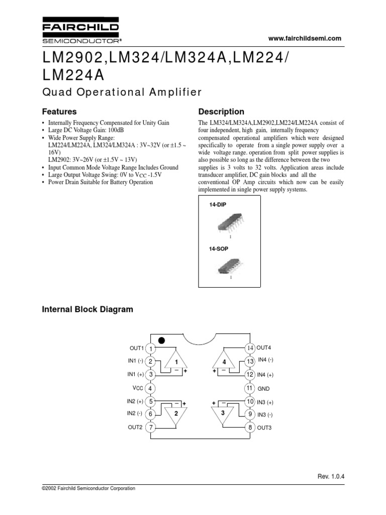 502-LM324N.pdf | Operational Amplifier | Amplifier