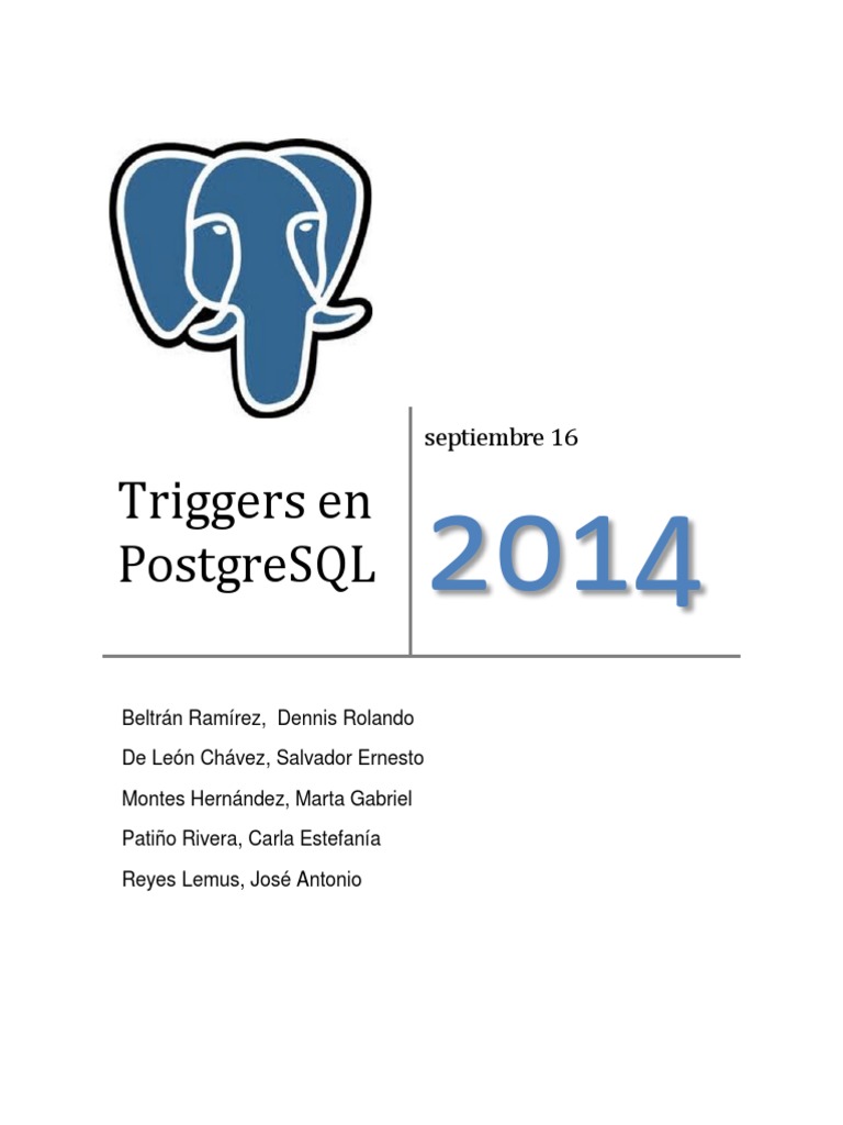 Triggers en PostgreSQL | PDF | SQL | Tabla (base de datos)