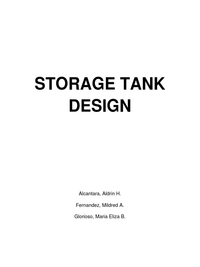 Storage Tank Design | PDF | Steel | Valve