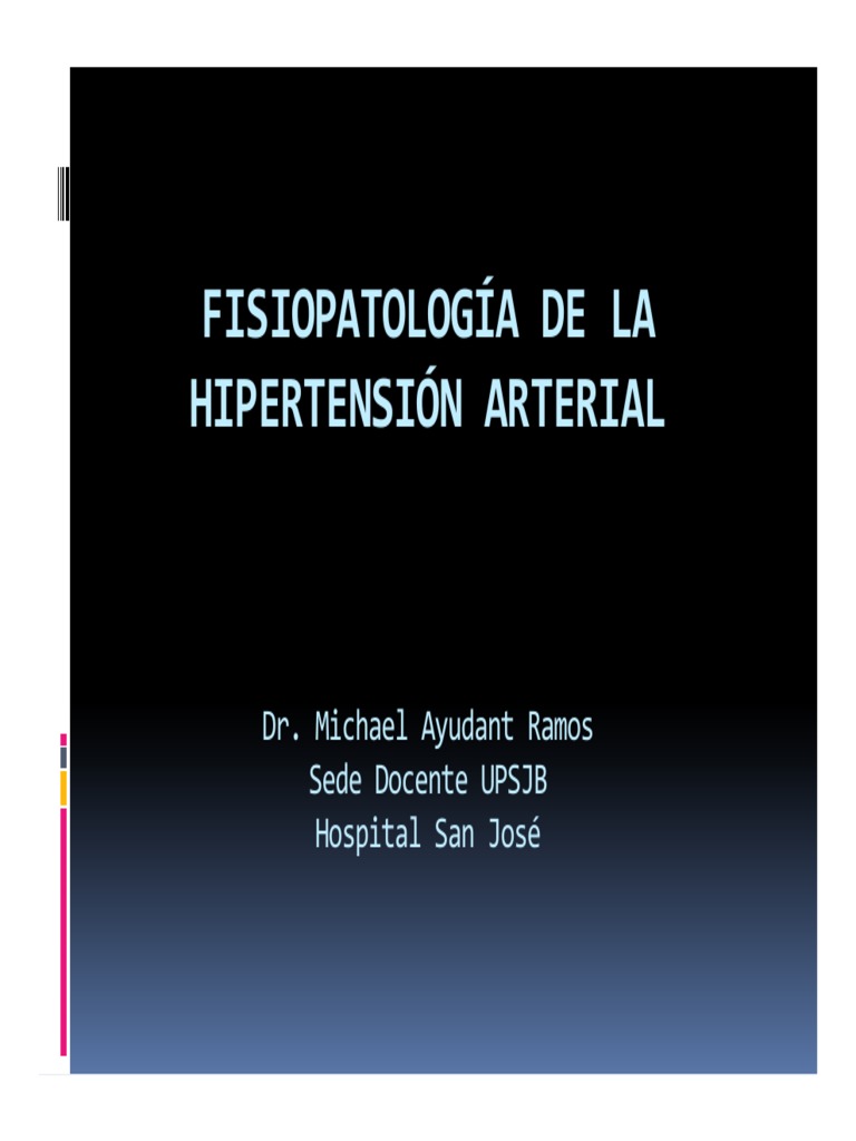 Fisiopatología De La Hipertensión Arterial Hta Pdf Pdf