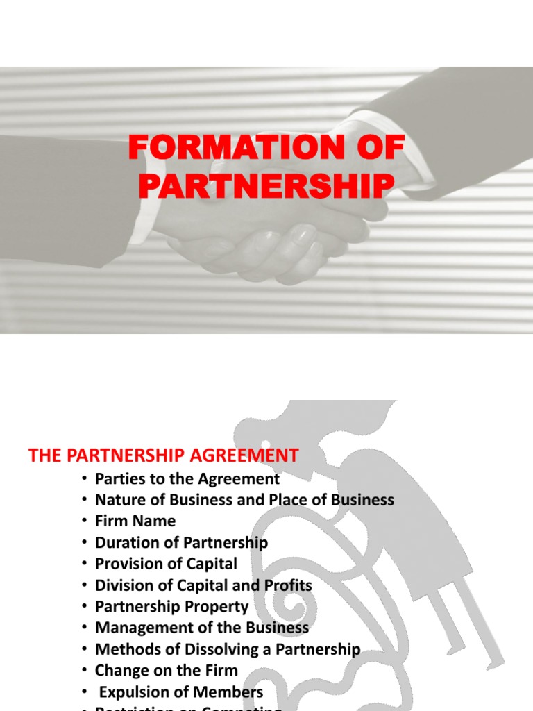 Formation of Partnership | PDF | Partnership | Civil Law (Legal System)