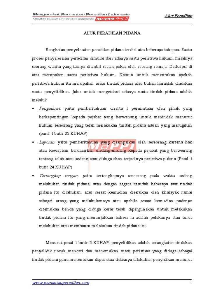 Alur Peradilan Pidana | PDF | Ilmu Sosial | Hukum