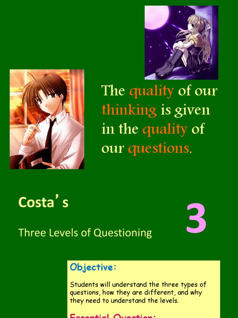 Costas Levels of Questioning | PDF | Neuropsychological Assessment ...