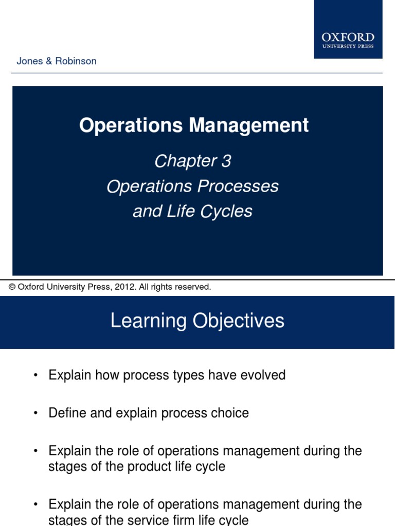 Operations Management: Operations Processes and Life Cycles | PDF ...