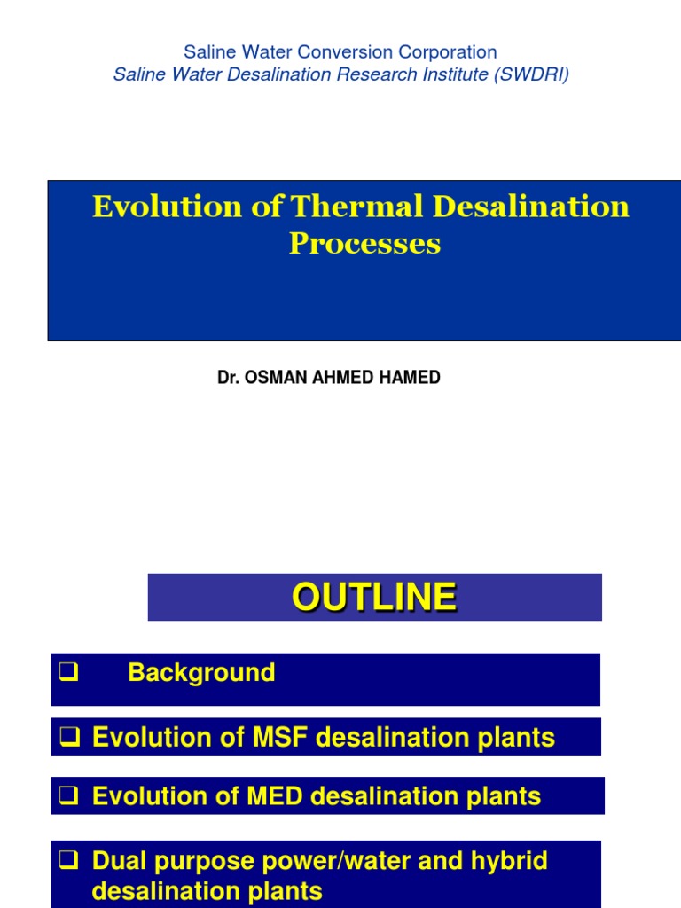 Evolution of Thermal Desalination Processes | PDF | Desalination | Gas ...