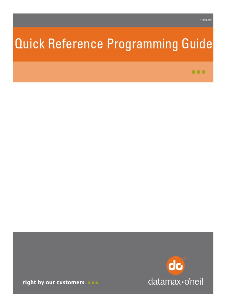 Quick Reference Programming Guide | Download Free PDF | Printer ...
