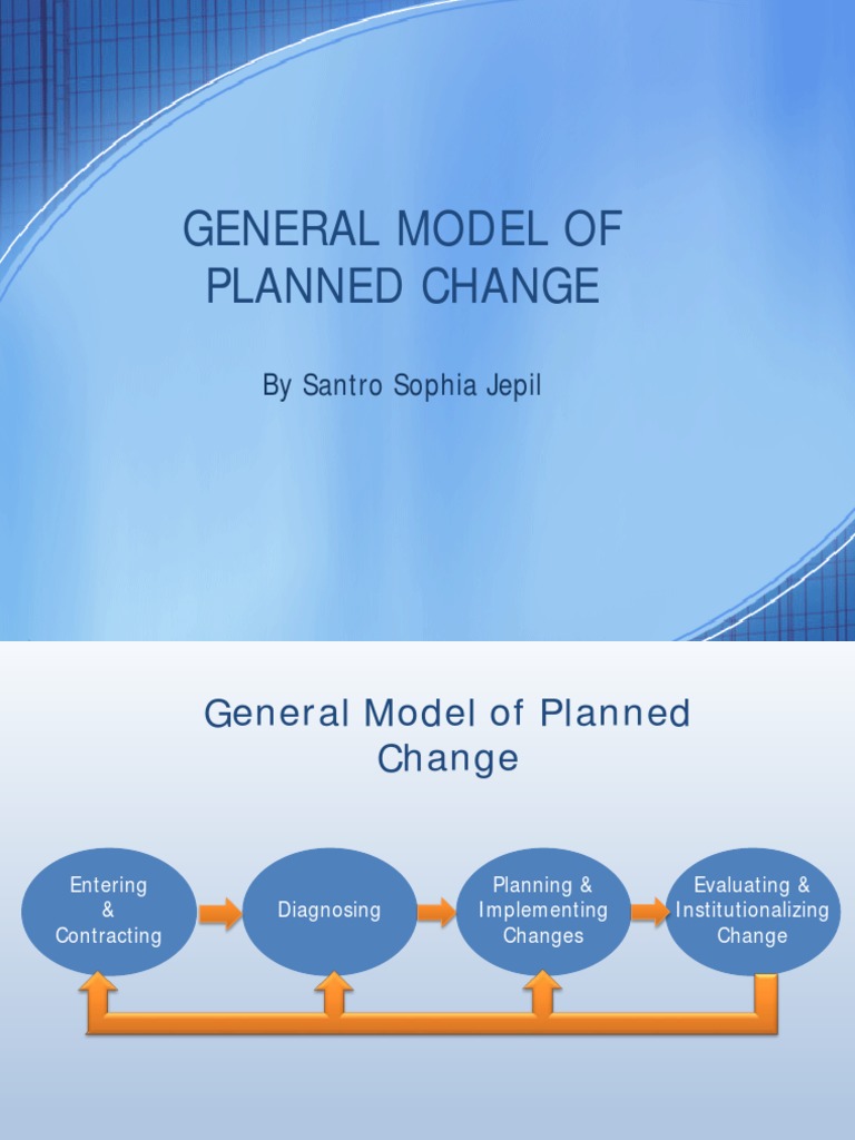 A General Model of Planned Organizational Change: Entering, Diagnosing ...