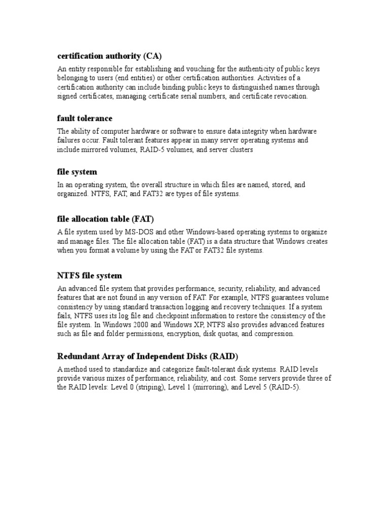 Certification Authority (CA) | PDF | File System | Computer File