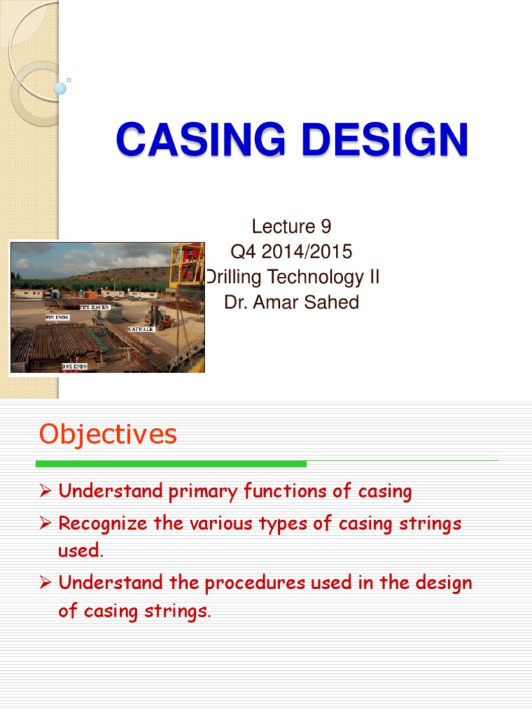 Casing Design | PDF | Casing (Borehole) | Strength Of Materials