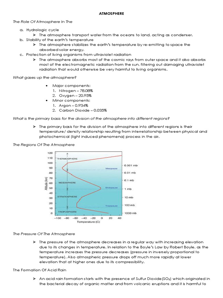Atmosphere and Lithosphere Reviewer | PDF | Atmosphere Of Earth | Plate ...