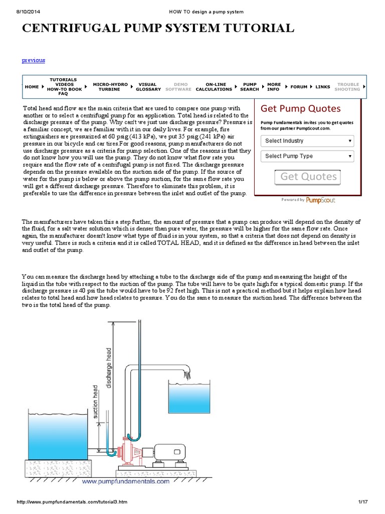HOW TO Design A Pump System PDF | PDF | Pump | Pressure