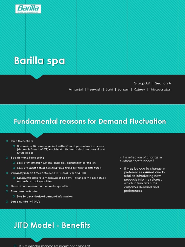 Barilla Spa | PDF | Inventory | Logistics