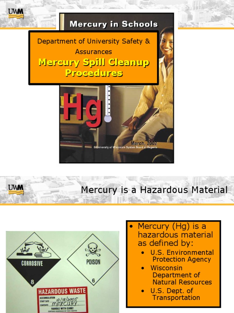 Mercury Cleanup, Lab Mercury | PDF | Mercury (Element) | Chemistry