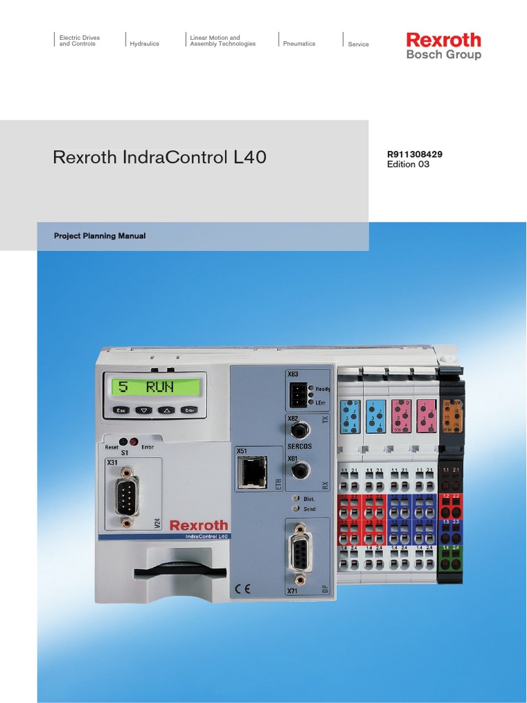 Rexroth Indracontrol L40: Project Planning Manual | PDF | Electrical ...
