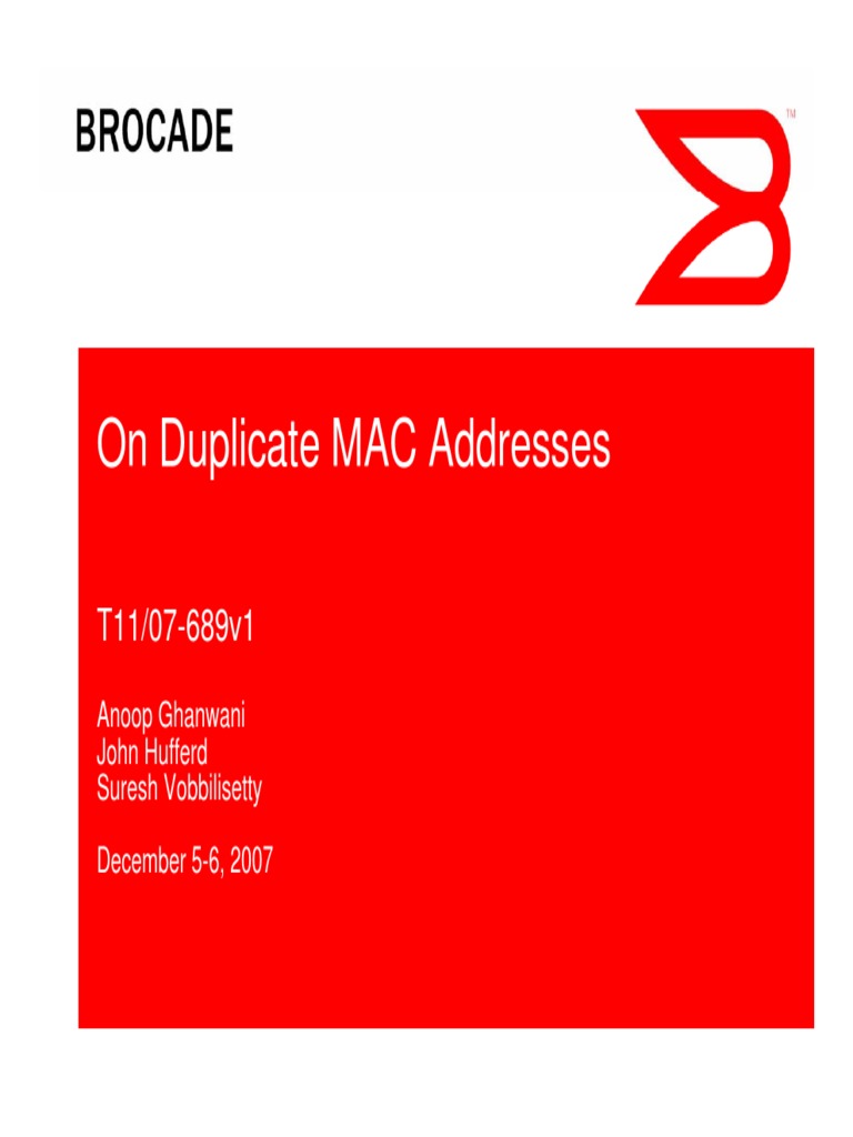 Duplicate MAC Address Solutions | PDF | Computer Network ...