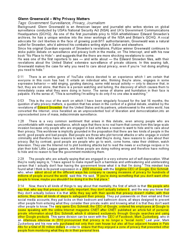 TED Talk Transcripts | Edward Snowden | Stasi