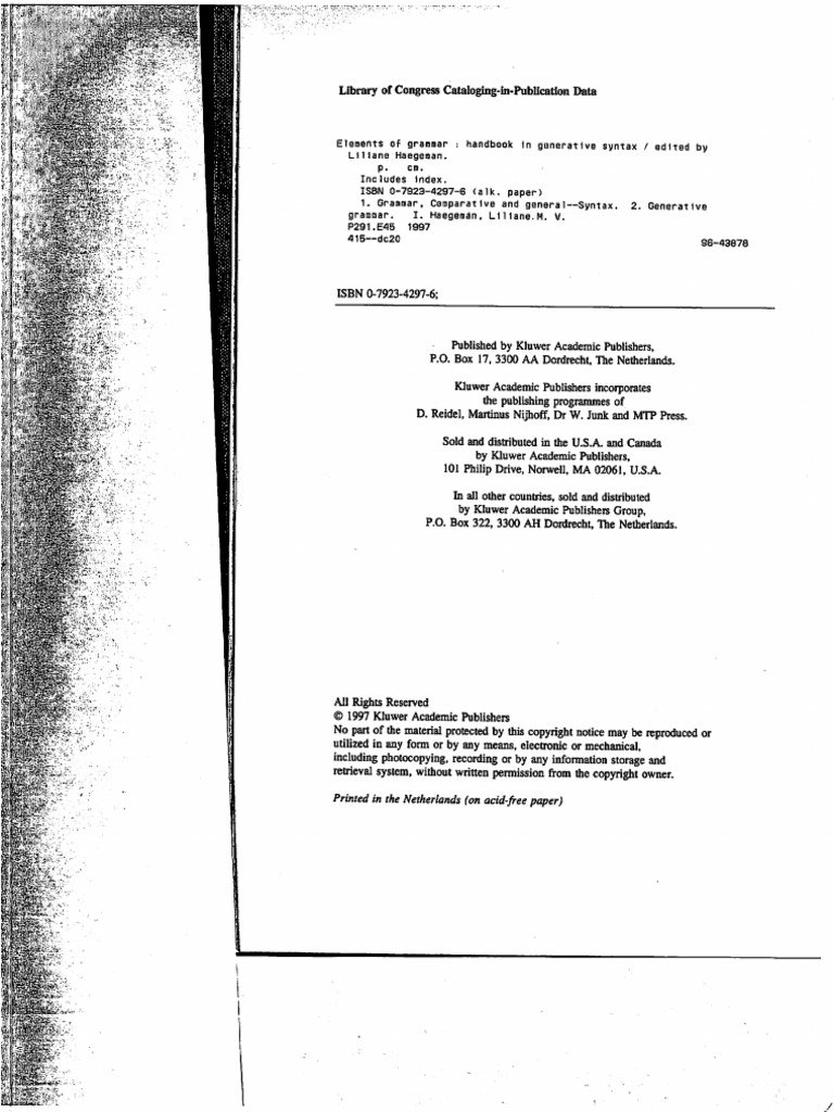 The Fine Structure of The Left Periphery | PDF | Clause | Grammatical Tense