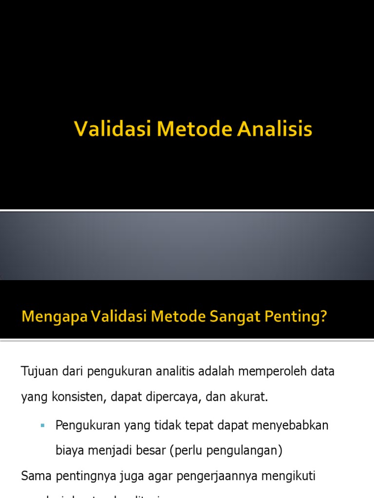 Validasi Metode | PDF | Teknologi & Rekayasa