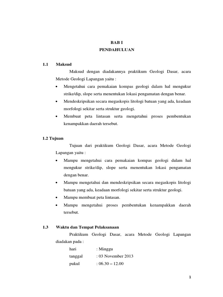 Laporan Metode Geologi Lapangan | PDF | Sains & Matematika