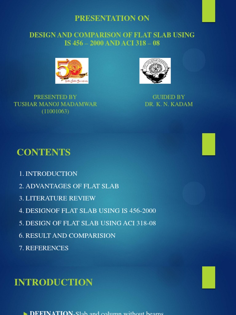 Flat Slab Design: IS 456 vs ACI 318 | PDF | Column | Concrete
