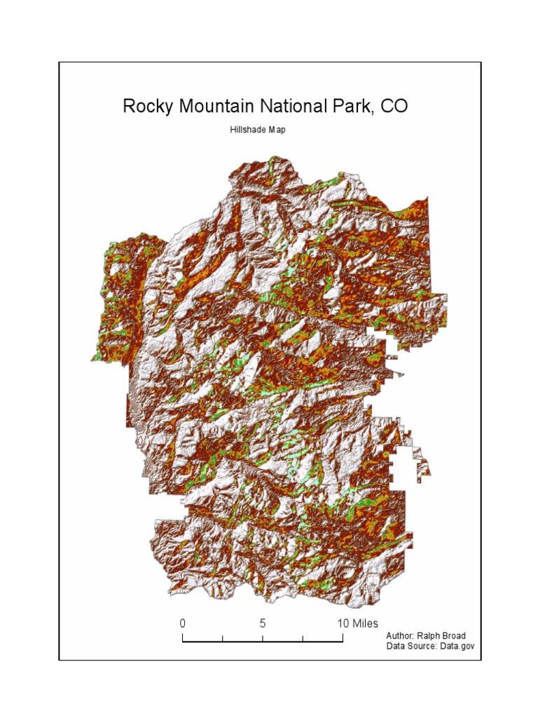 Hillshade Map of Rocky Mountain NP | PDF