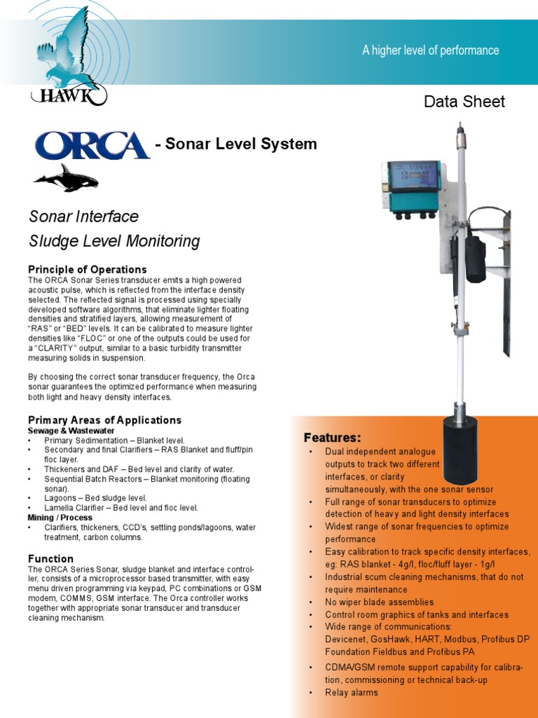 Orca Datasheet PDF | PDF | Sonar | Sewage Treatment