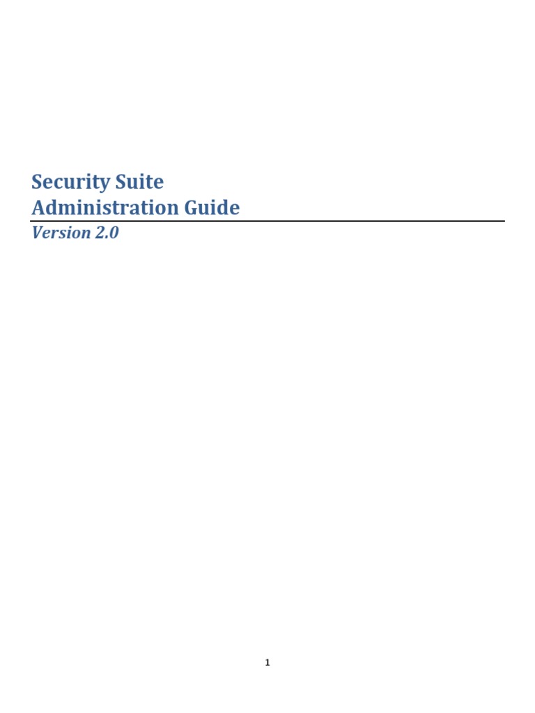 SecuritySuite Documentation 2.1 | PDF | My Sql | Computer Security
