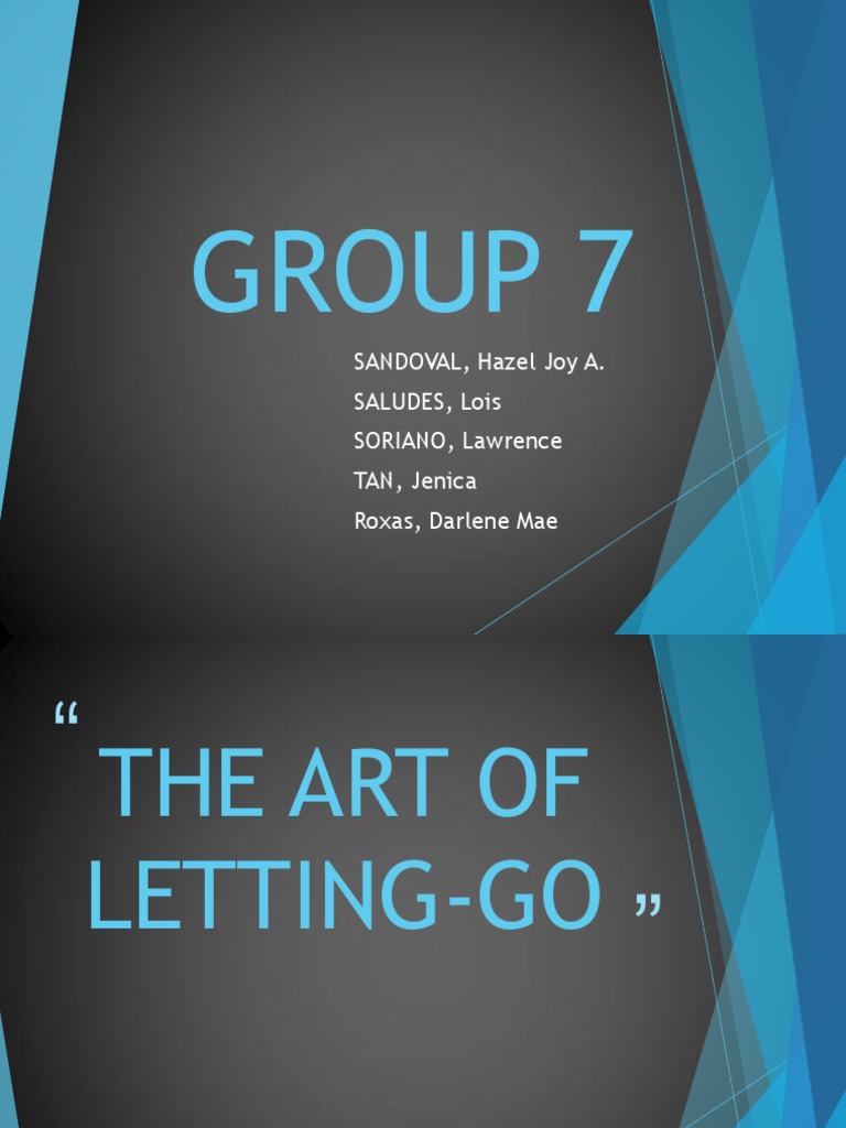 The Art of Letting-Go Poem Analysis | PDF | Poetry