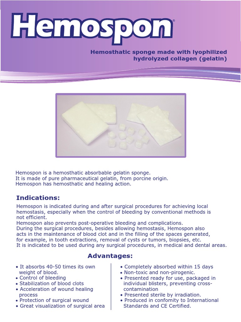 Hemospon | PDF | Healing | Surgery