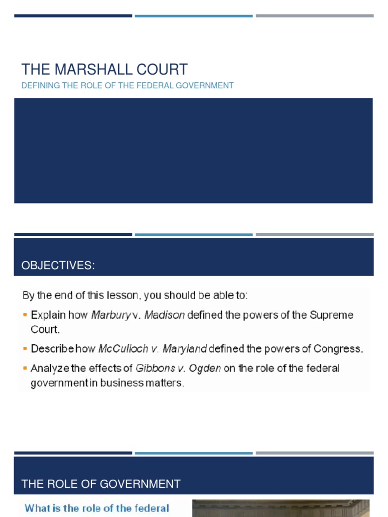 Understanding the Marshall Court | PDF