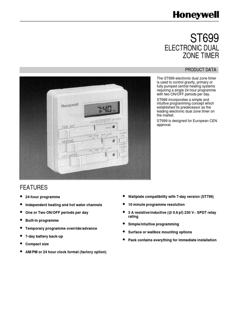 Electronic Dual Zone Timer | PDF | Thermostat | Electrical Wiring