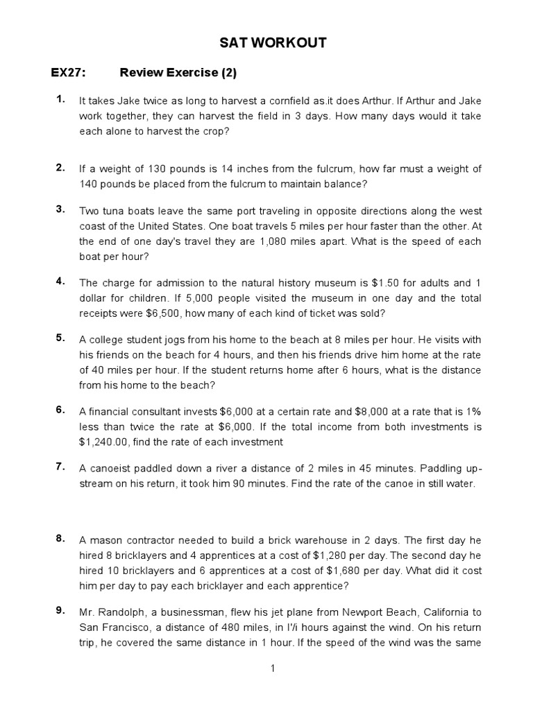 SAT Math | PDF | Environment | Business
