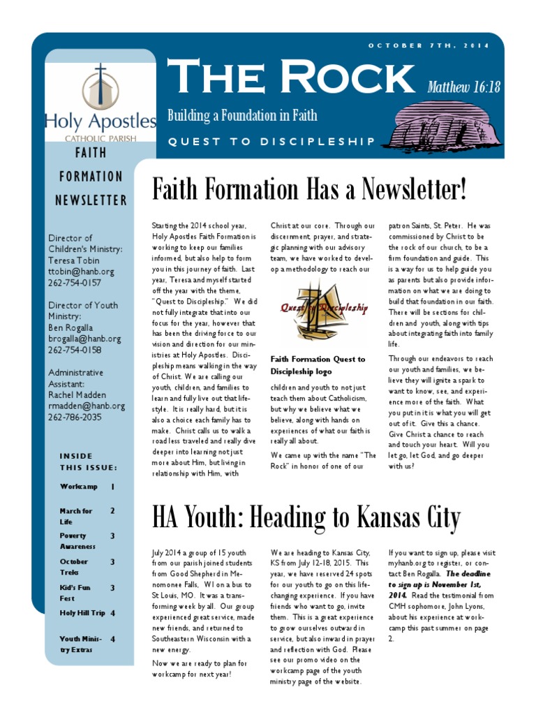 Faith Formation Newsletter | PDF | Mary, Mother Of Jesus | Religious ...