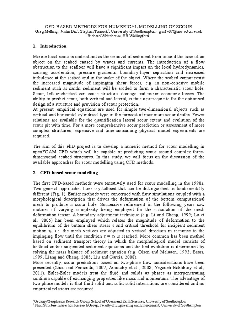 Greg Melling, Justin Dix, Stephen Turnock, University of Southampton ...