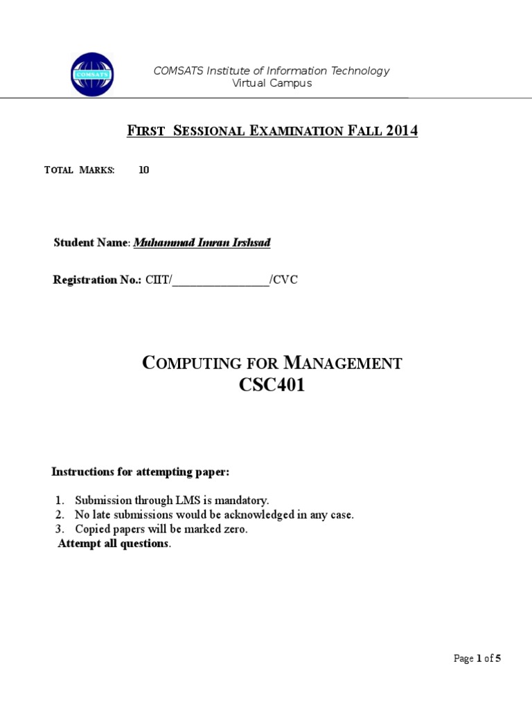 Sessional CSC 401 | PDF | Typewriter | Computer Keyboard